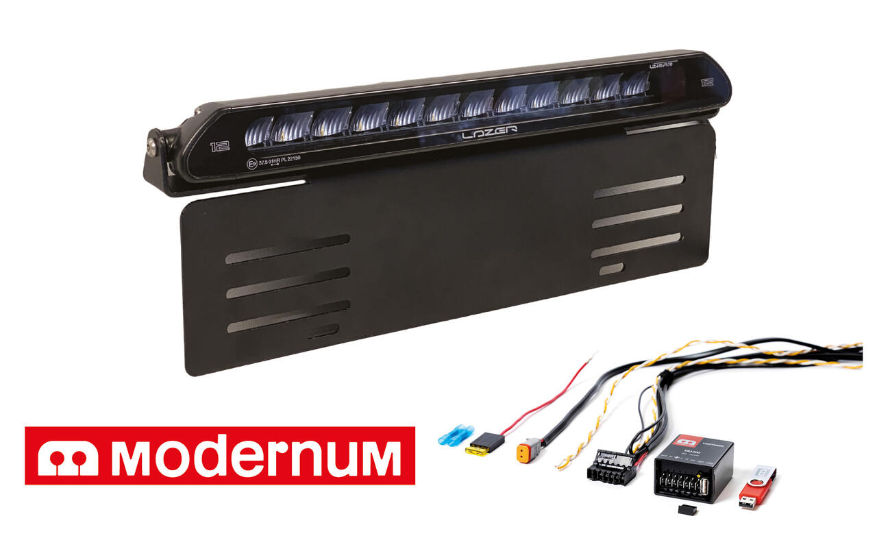 Lazer® Lyspakke med Linear 12 ELITE Modernum canbus. Skiltplate sidemount. - Antec Norge AS